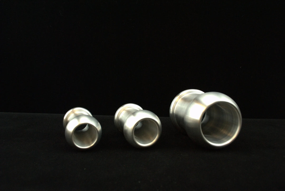 Tunnel Style Anal Plug Pussy Stretcher In Aluminum Ballistic Metal 0130